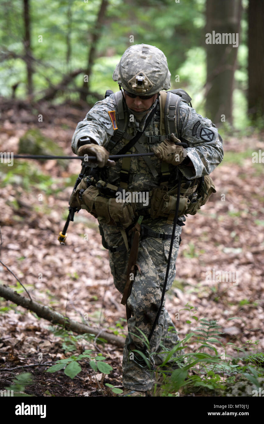 U.S. Army Staff Sgt. Steve Mattison, squad leader, Alpha Company, 3rd ...