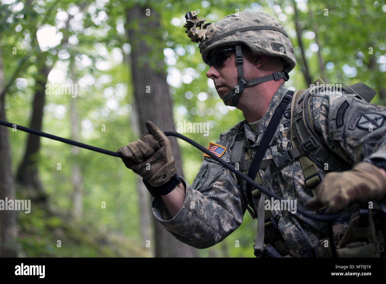 U.S. Army Staff Sgt. Steve Mattison, squad leader, Alpha Company, 3rd ...