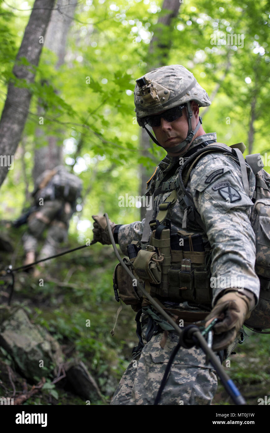 U.S. Army Staff Sgt. Steve Mattison, squad leader, Alpha Company, 3rd ...