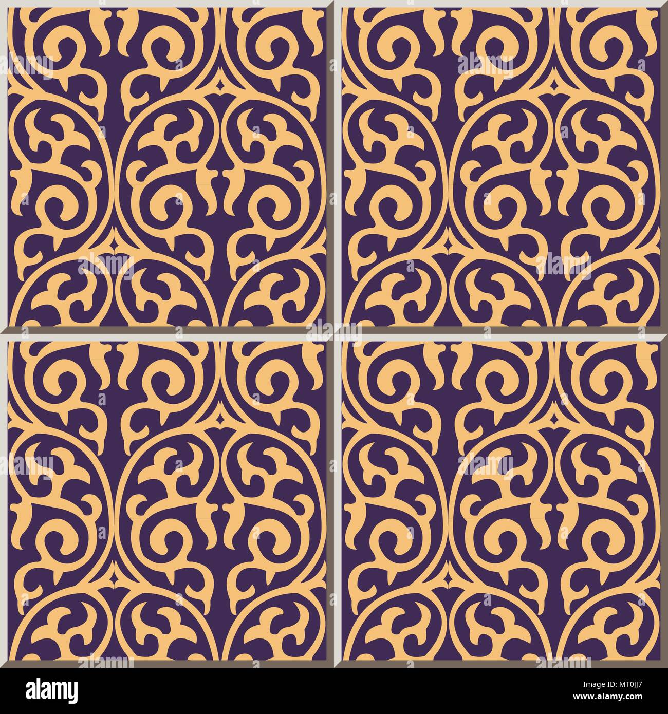 Ceramic tile pattern round curve spiral cross frame nature vine ...