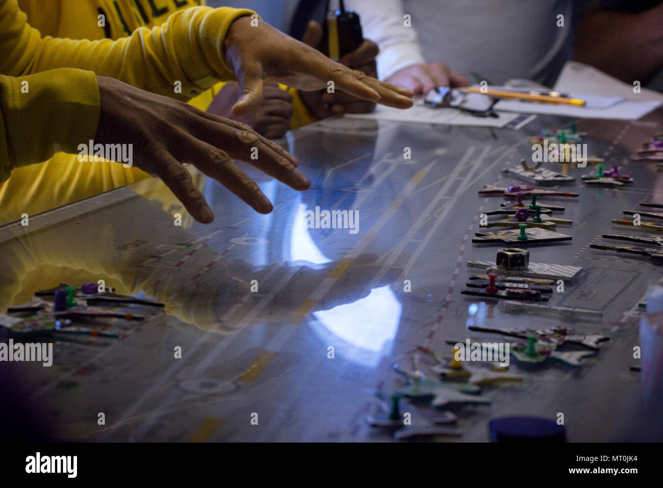 United States Navy flight deck officer Lieutenant Kenyalto Mayes ...