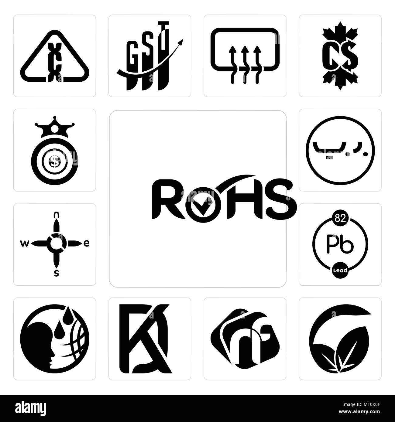 Rohs icon vector vectors hi-res stock photography and images - Alamy