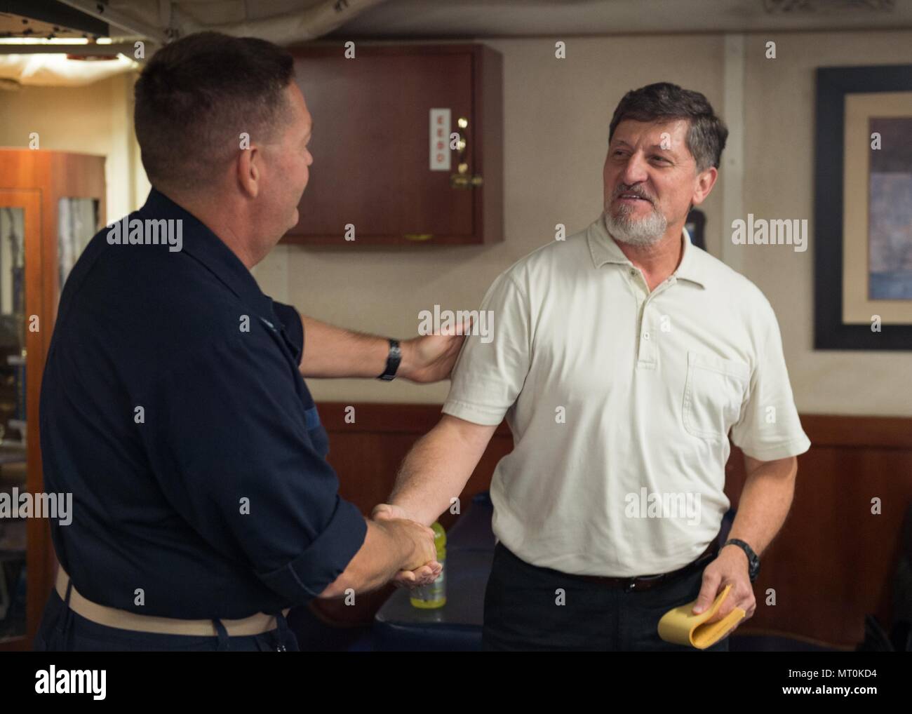 170714-N-MU198-236 MEDITERRANEAN SEA (July 14, 2017) Commanding Officer ...