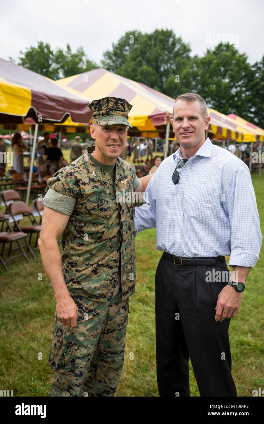 U.S. Marine Corps Col. Todd J. Oneto, outgoing commanding officer ...