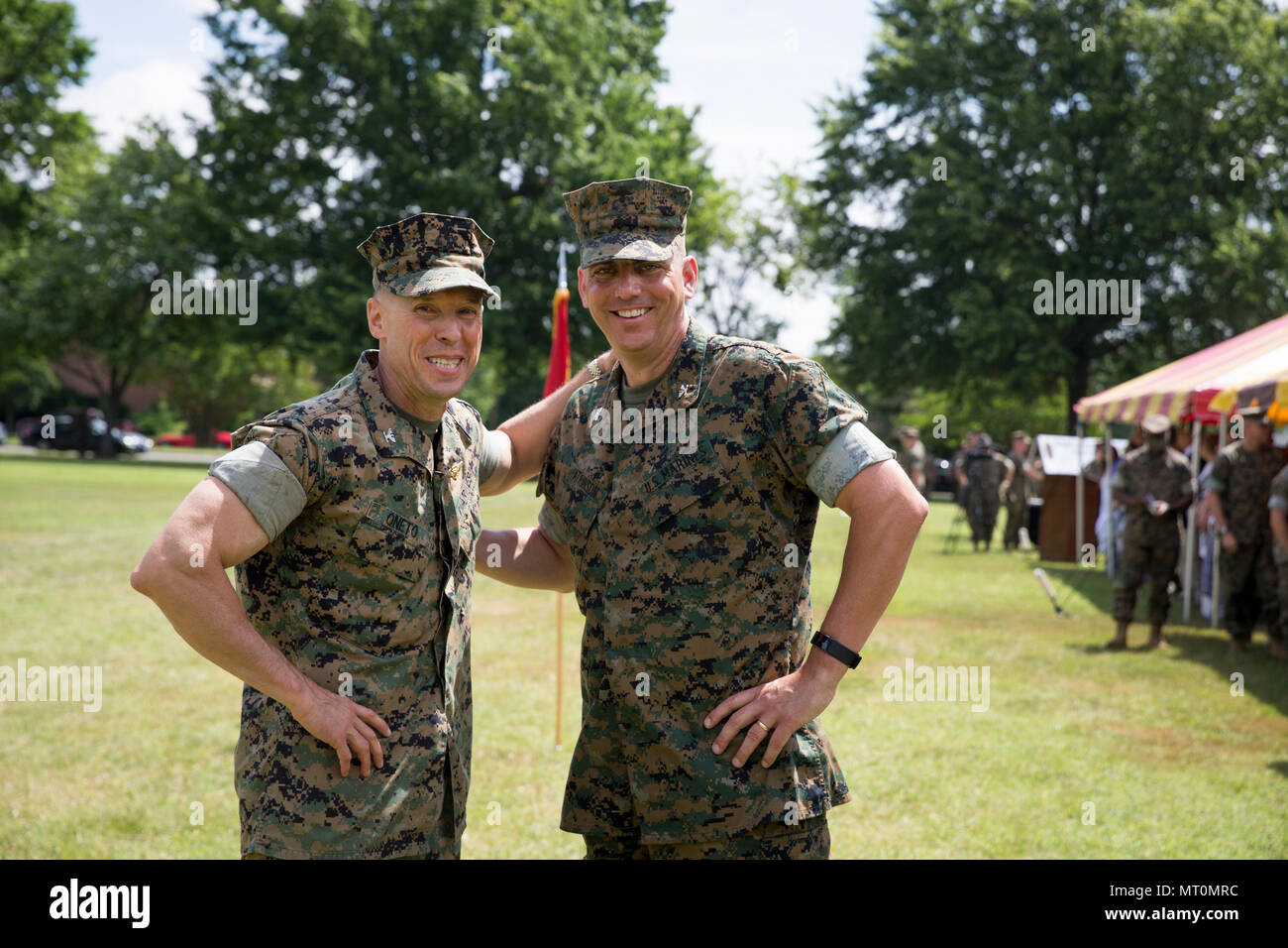 U.S. Marine Corps Col. Todd J. Oneto, outgoing commanding officer ...