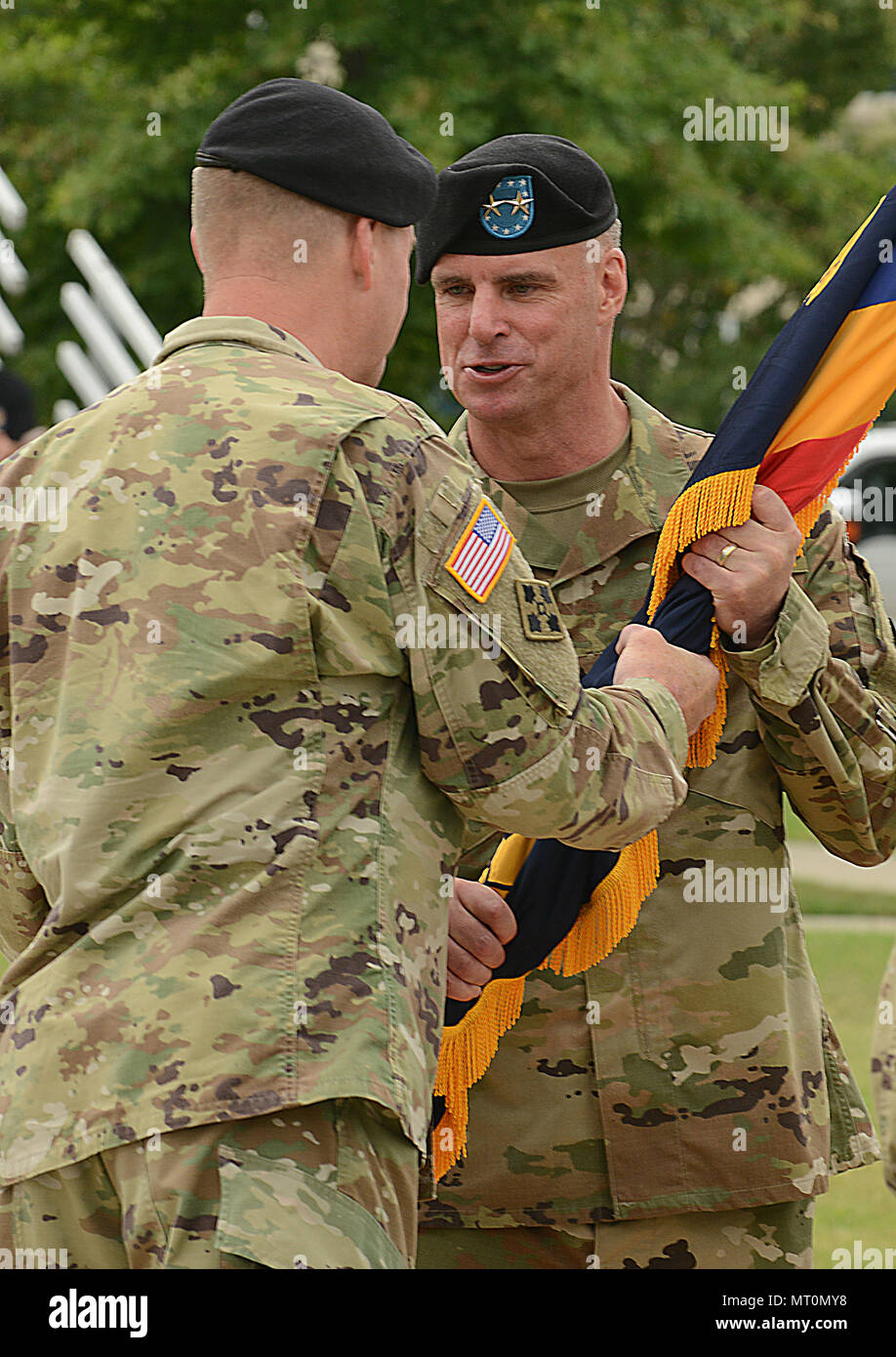 (From right) U.S. Army Maj. Gen. Malcolm Frost accepts the U.S. Army ...