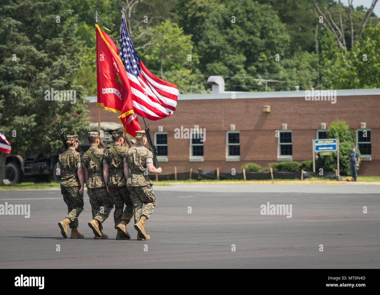 The colors are relieved during the Officer Candidate School (OCS ...