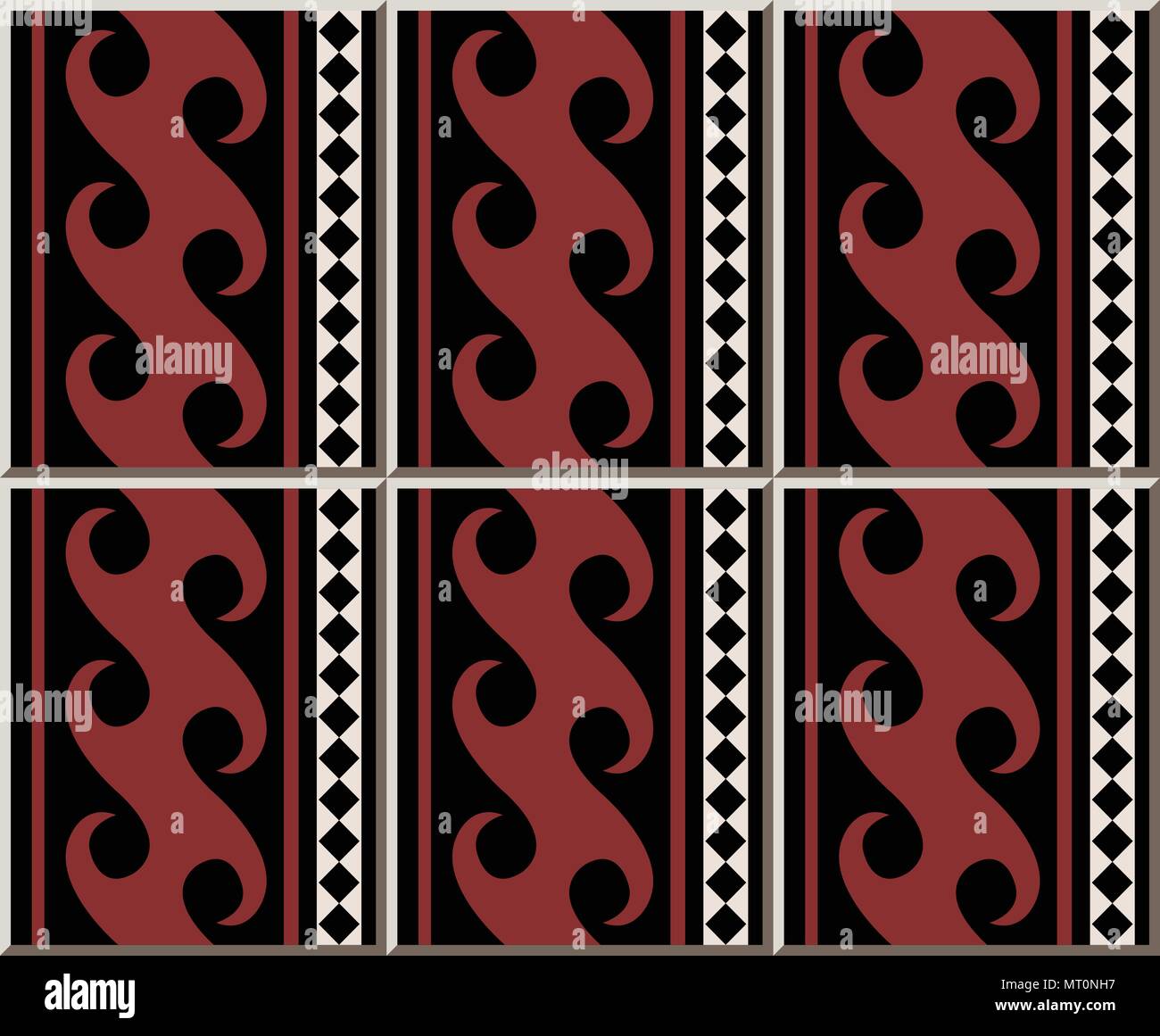 Ceramic tile pattern round curve spiral geometry cross frame line ...