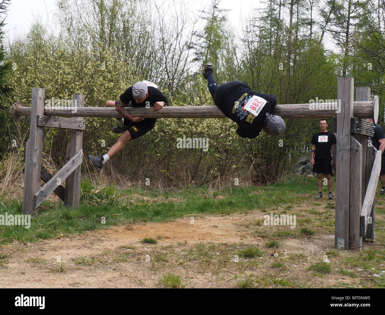 Runners participate in the annual Rugged Terrain Obstacle Run at ...