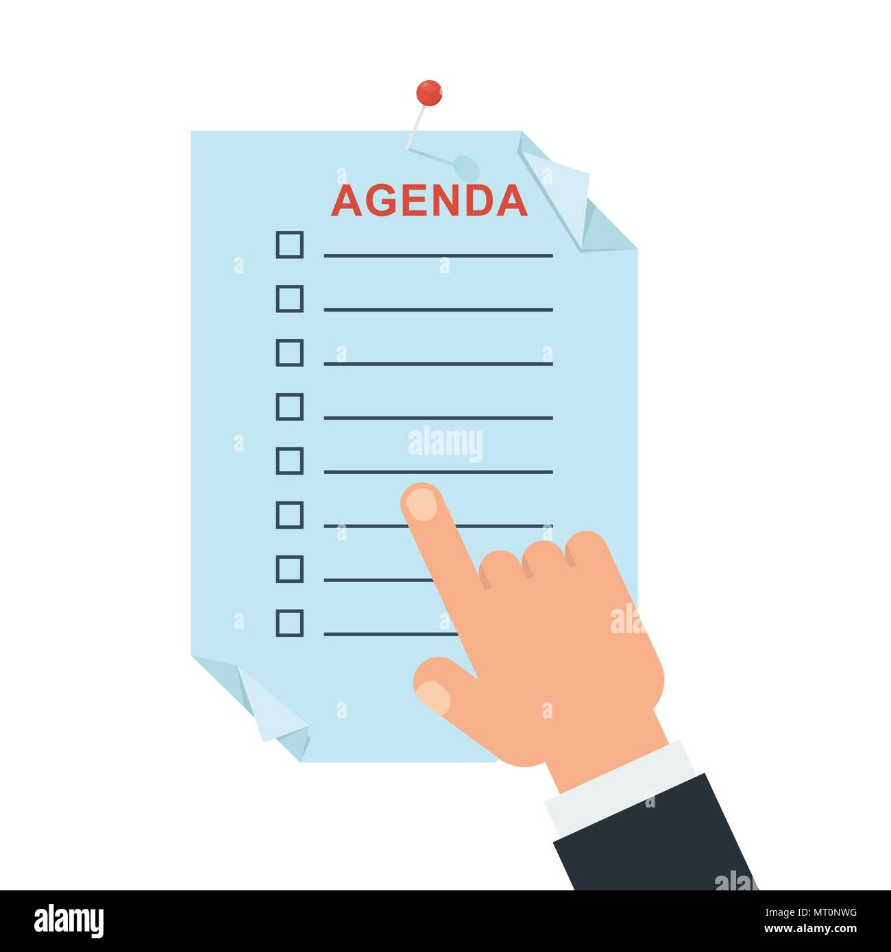 Agenda concept illustration Stock Vector Image & Art - Alamy