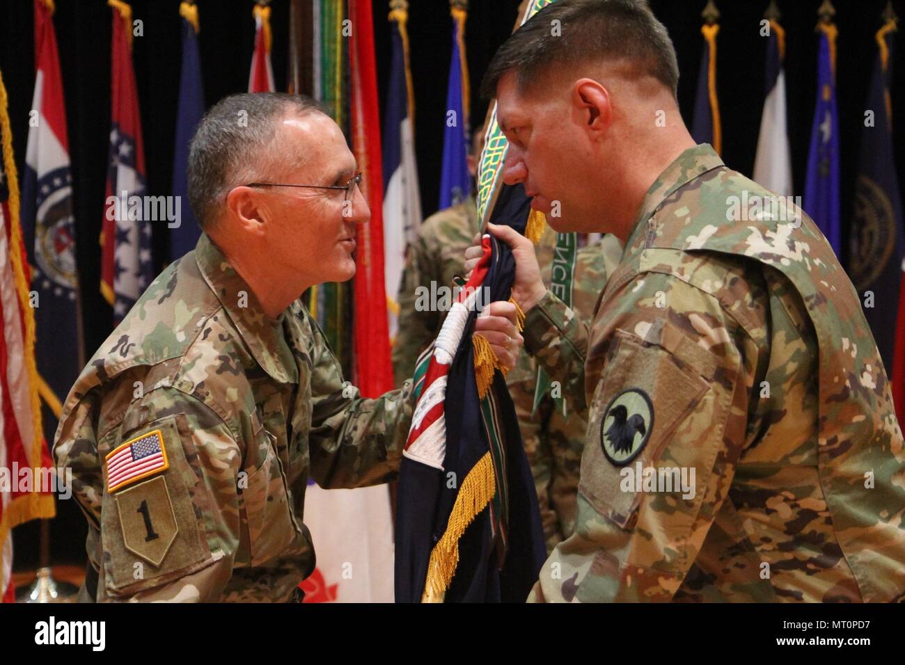 Maj. Gen. A. Ray Royalty (left), incoming commander of the 84th ...