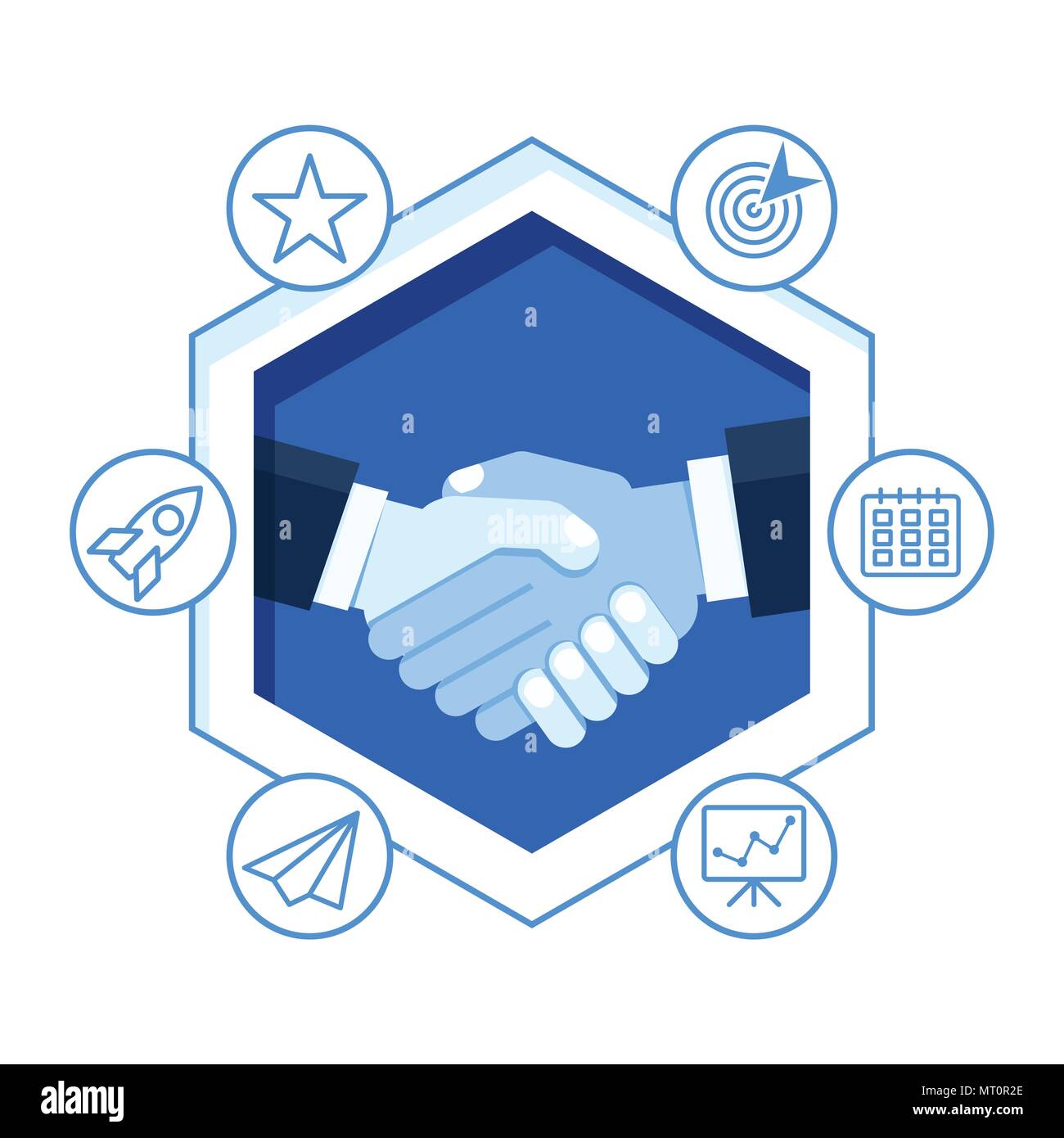 handshake concept paper cut Stock Vector Image & Art - Alamy
