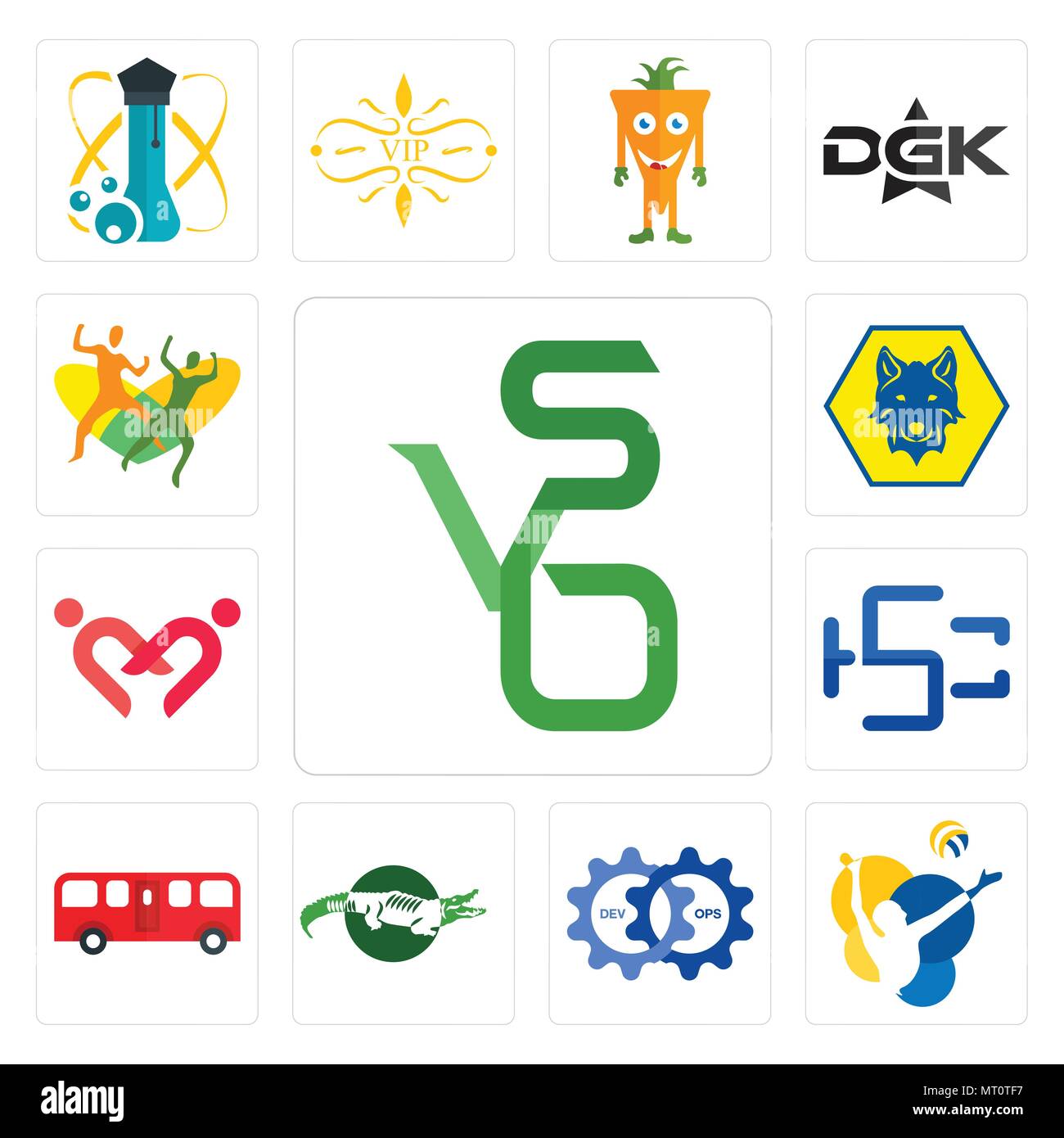 Set Of 13 simple editable icons such as bvs, volleyball, devops, crocs ...