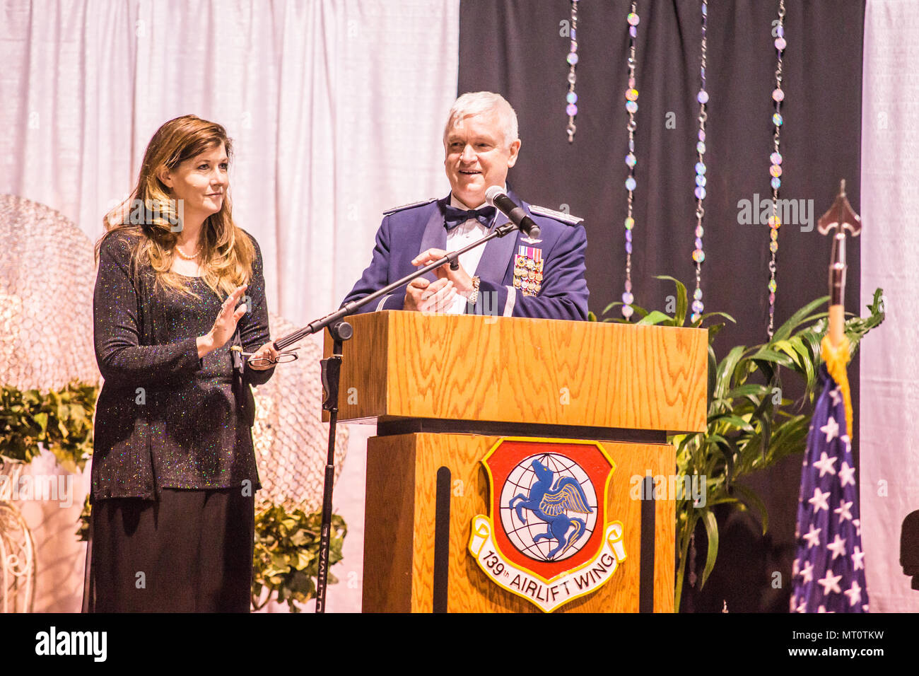 U.S. Air Force Lt. Gen. Scott Rice (right), director of the Air ...