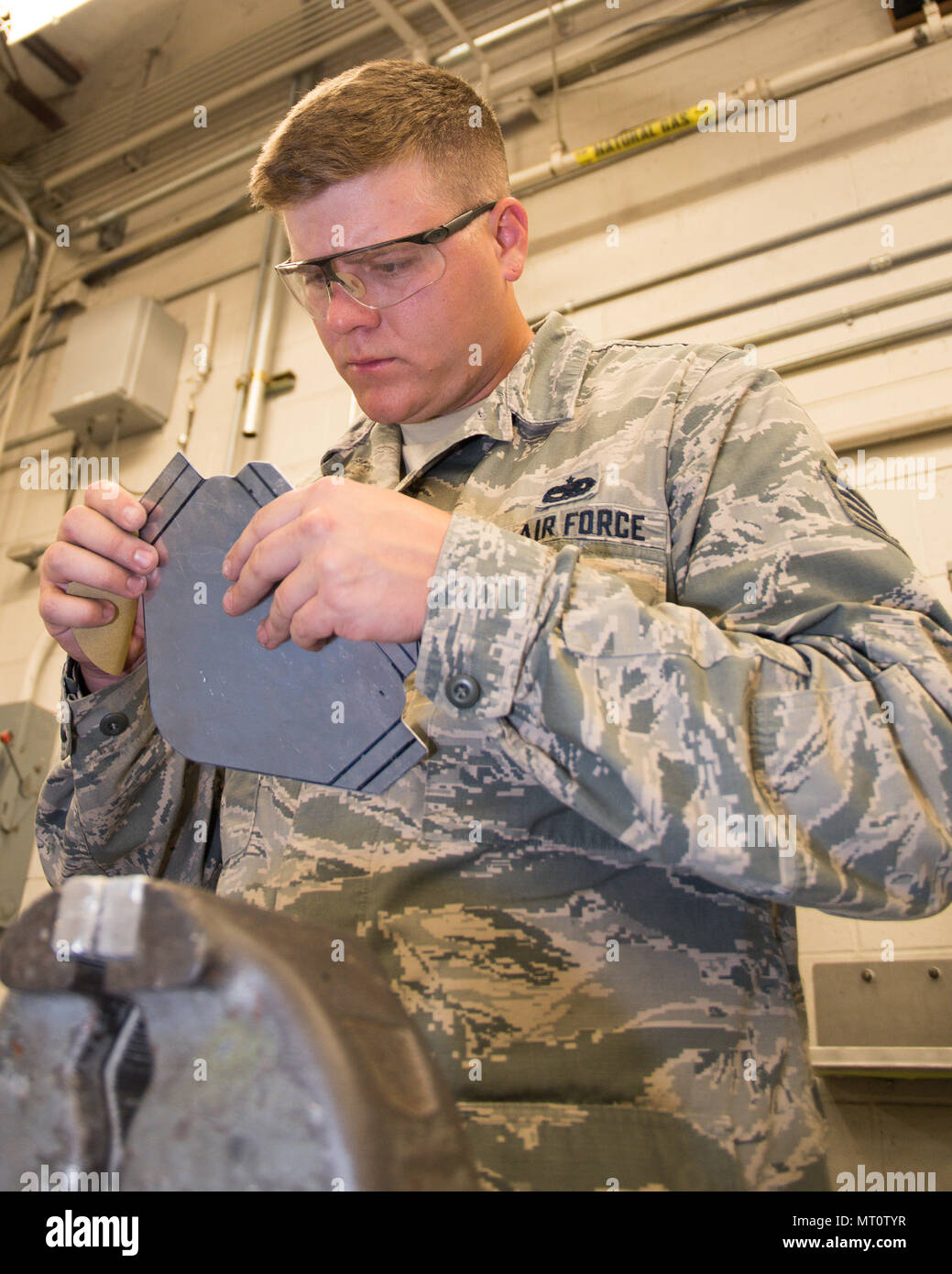 U.S. Air Force Staff Sgt. Anthony McConnell, an aircraft structural ...