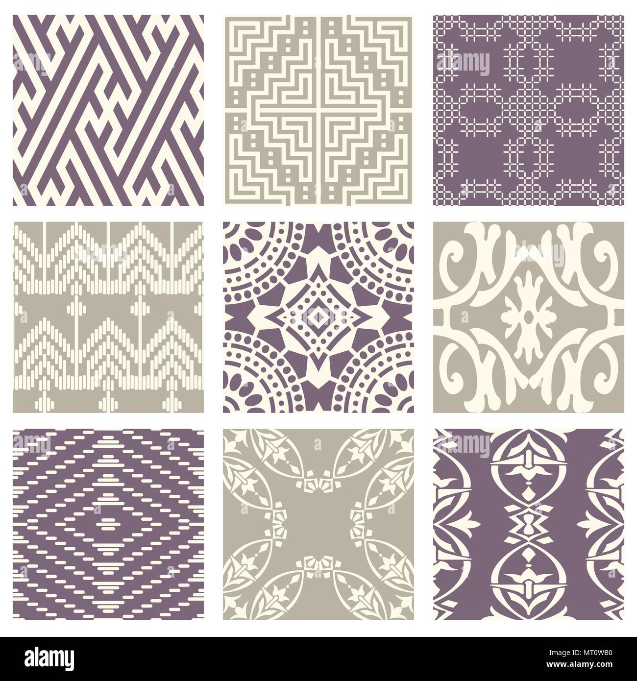 Classic vintage elegant pastel violet seamless abstract pattern ...