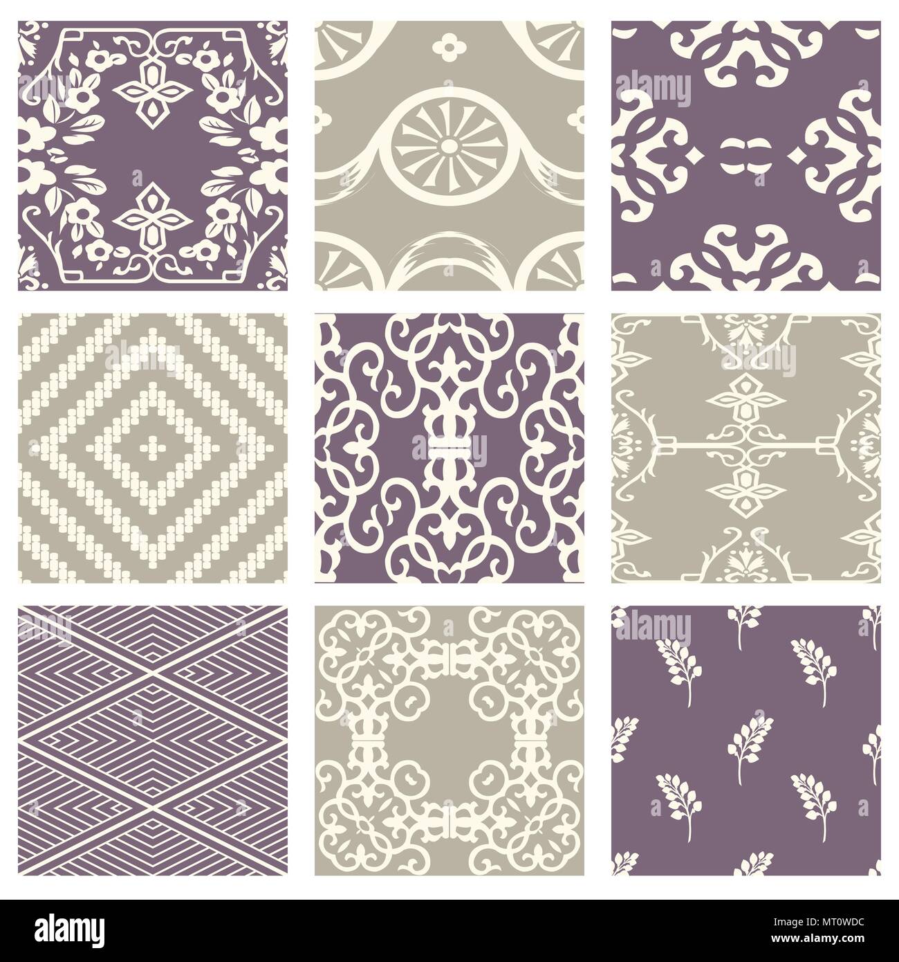 Classic vintage elegant pastel violet seamless abstract pattern ...