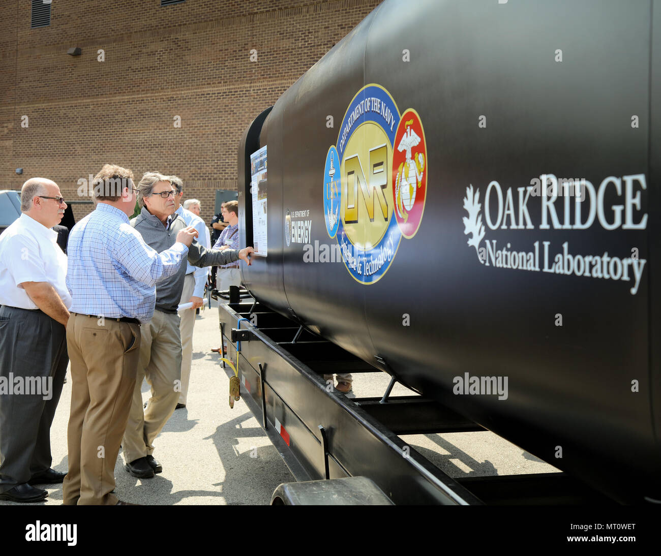 U.S. Department of Energy Secretary Rick Perry views a proof-of-concept ...