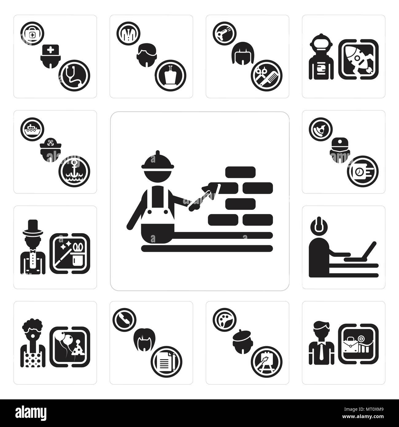 Funny clown office worker Black and White Stock Photos & Images - Alamy