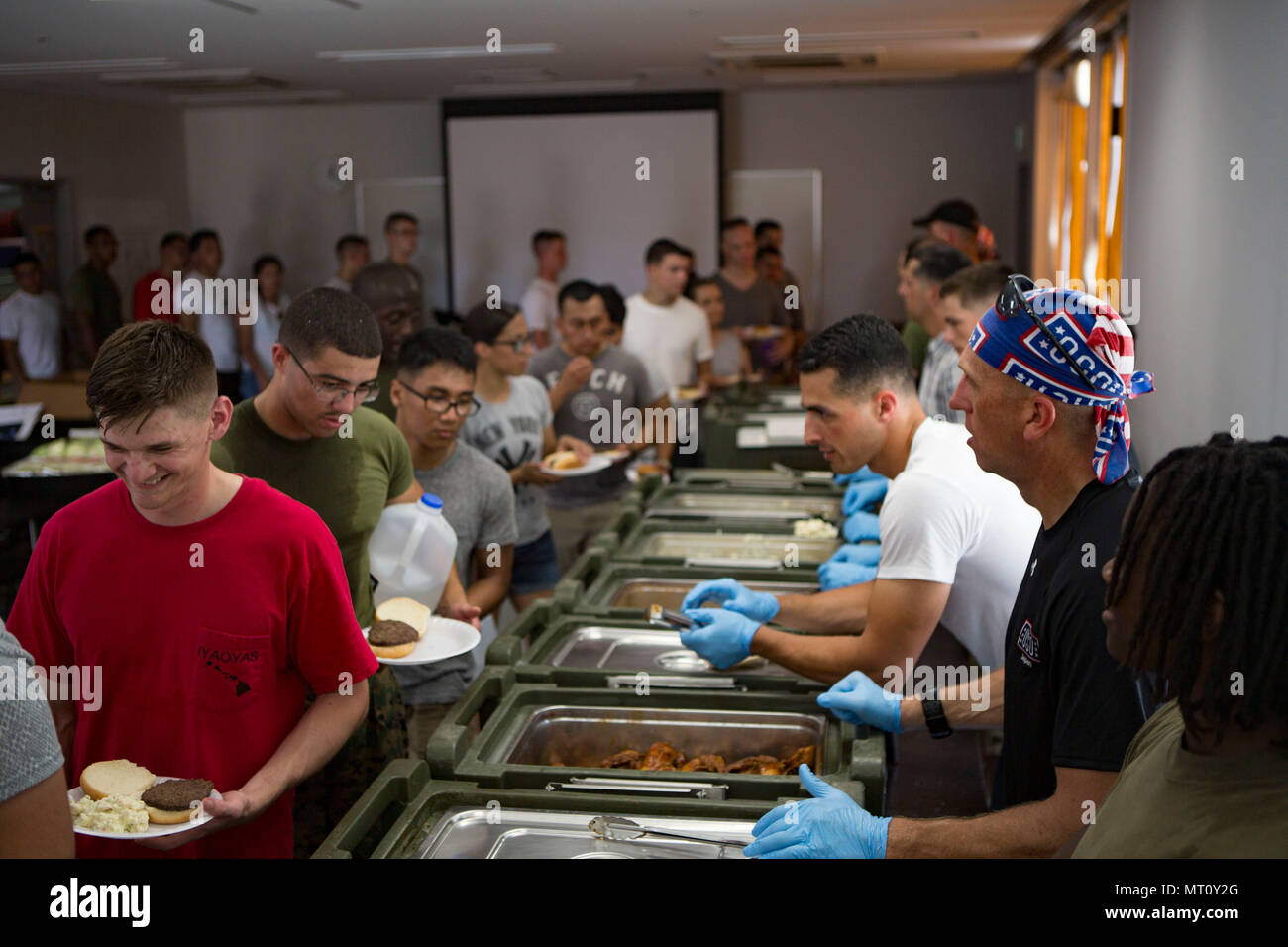 U.S. Marines with Marine Aviation Logistics Squadron (MALS) 12 attend a ...