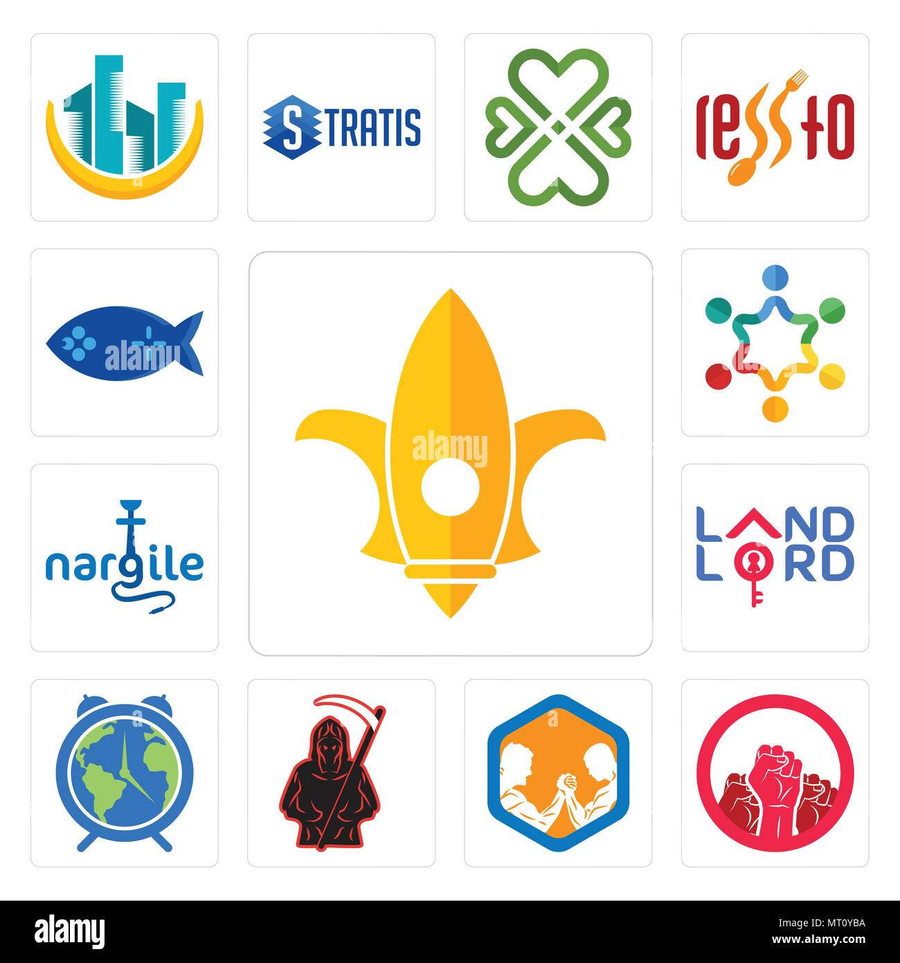 Set Of 13 simple editable icons such as lis, social justice, arm ...