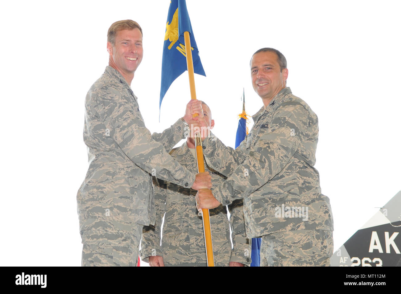 U.S. Air Force Col. David Mineau, the 354th Fighter Wing commander ...