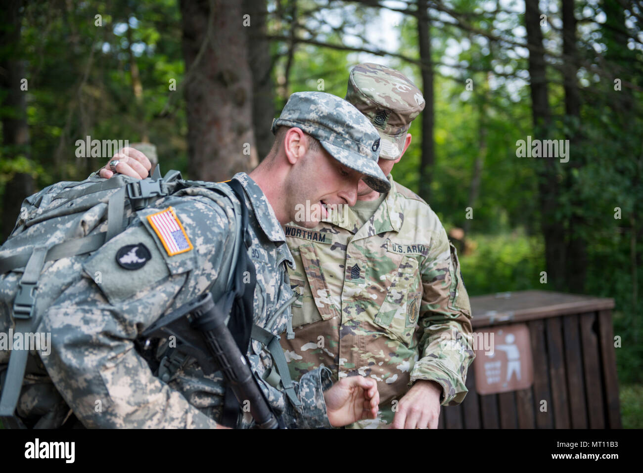 Command Sgt. Maj. Douglas Wortham, the command sergeant major of the ...