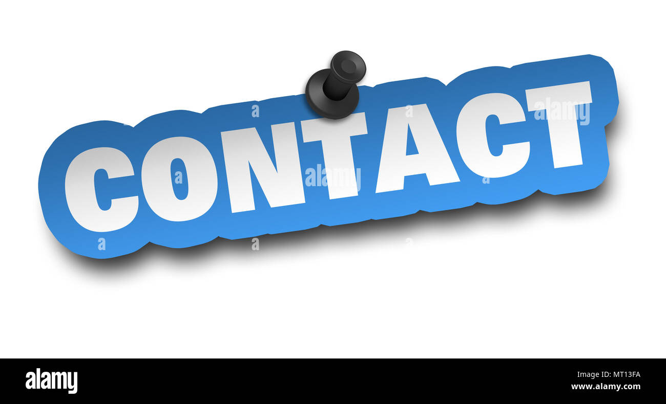 contact concept 3d illustration isolated on white background Stock ...