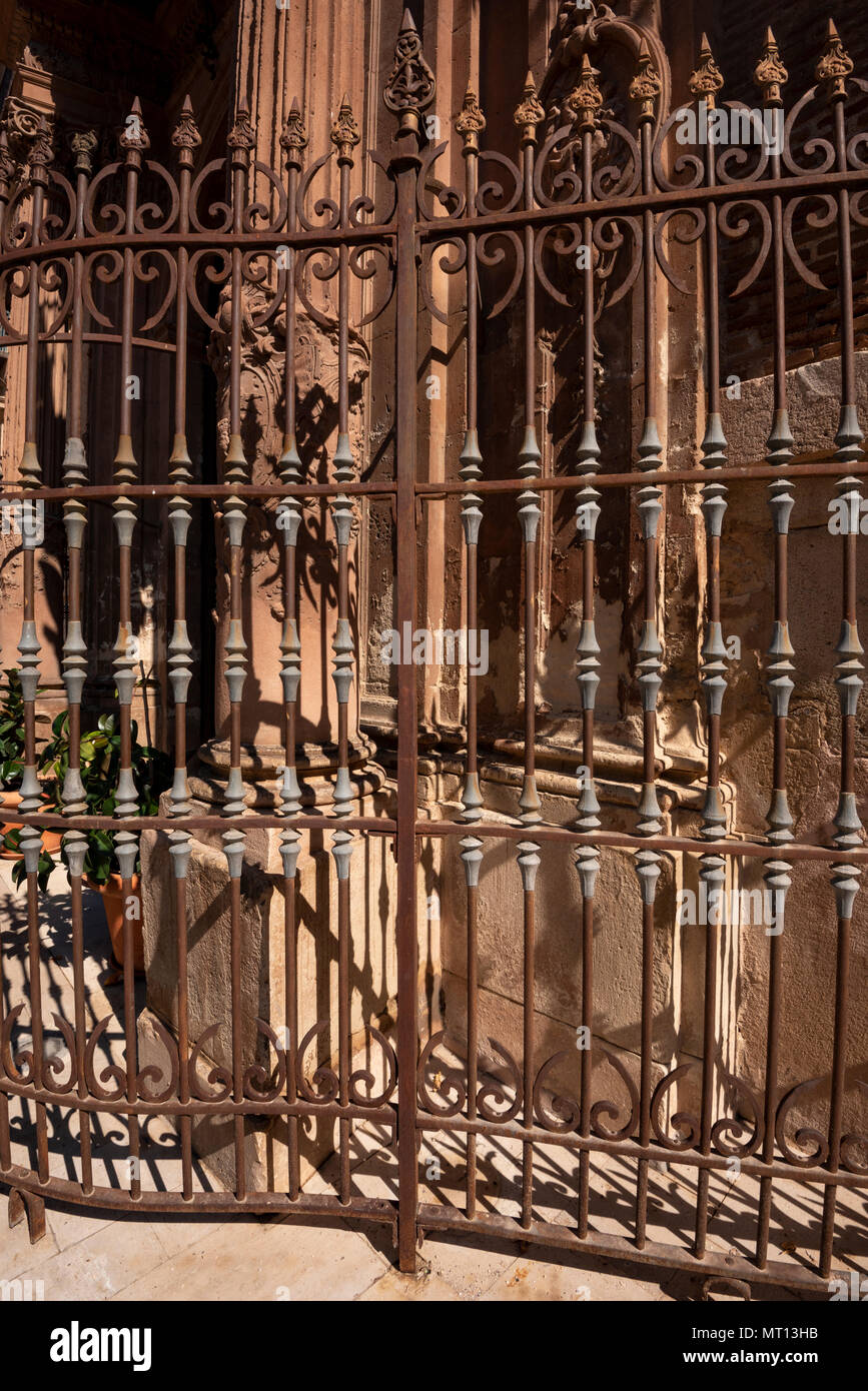 Episcopal Palace facade detail (XVIII century) Rococo style in Glorieta ...