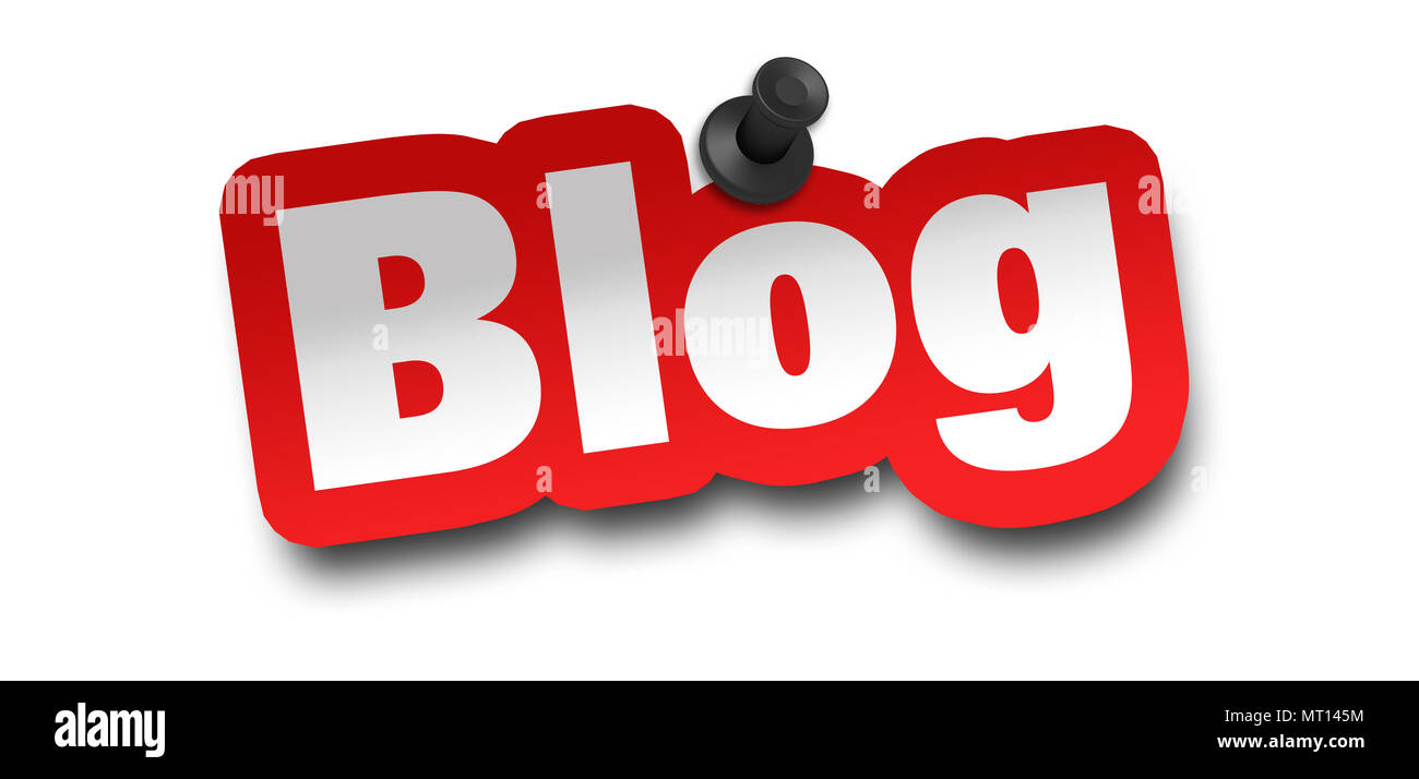 blog concept 3d illustration isolated on white background Stock Photo ...