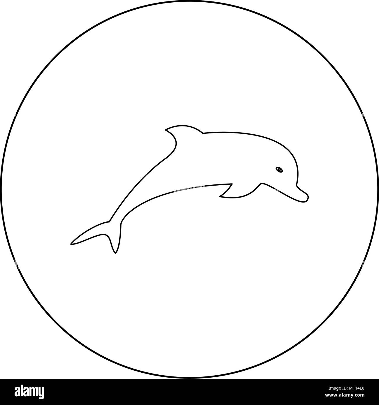 Dolphin Line Drawing High Resolution Stock Photography and Images - Alamy