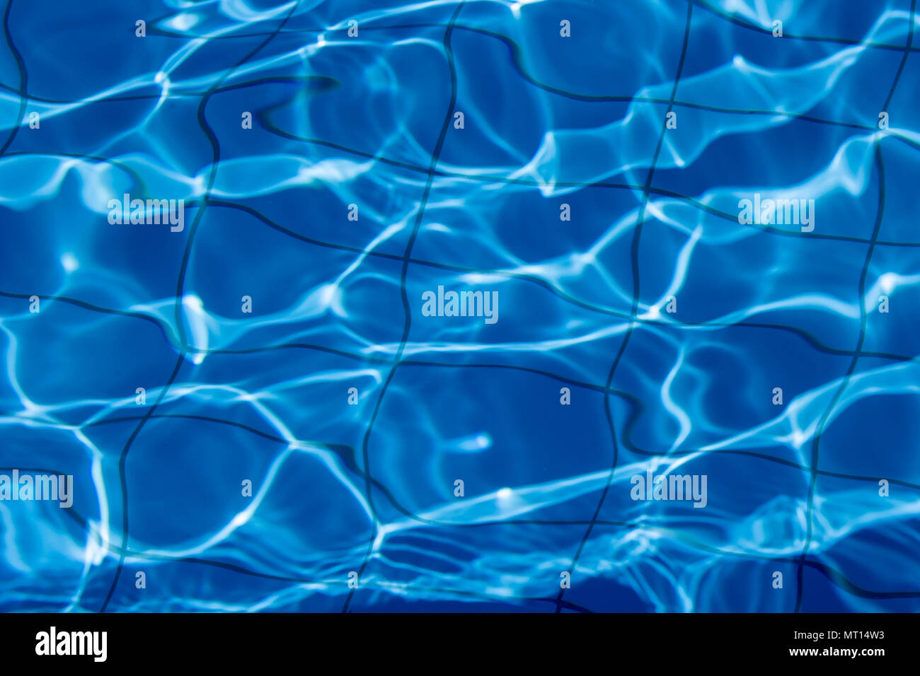 Navy blue water in pool view from above, texture or background Stock ...