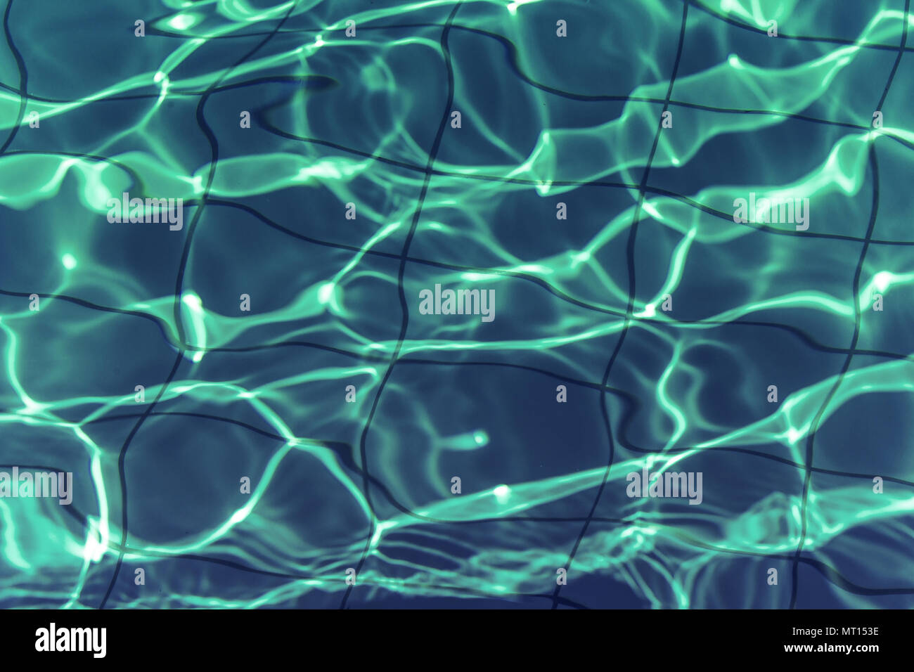 Green water in pool view from above, texture or background Stock Photo ...