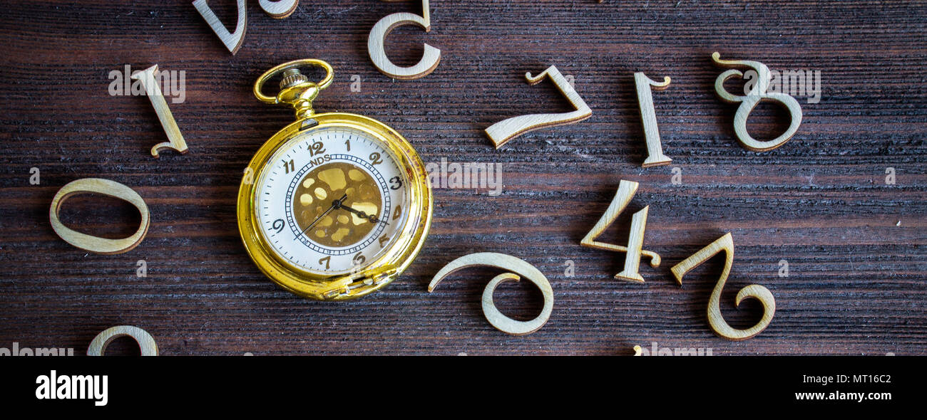 A pocket watch with numbers Stock Photo - Alamy