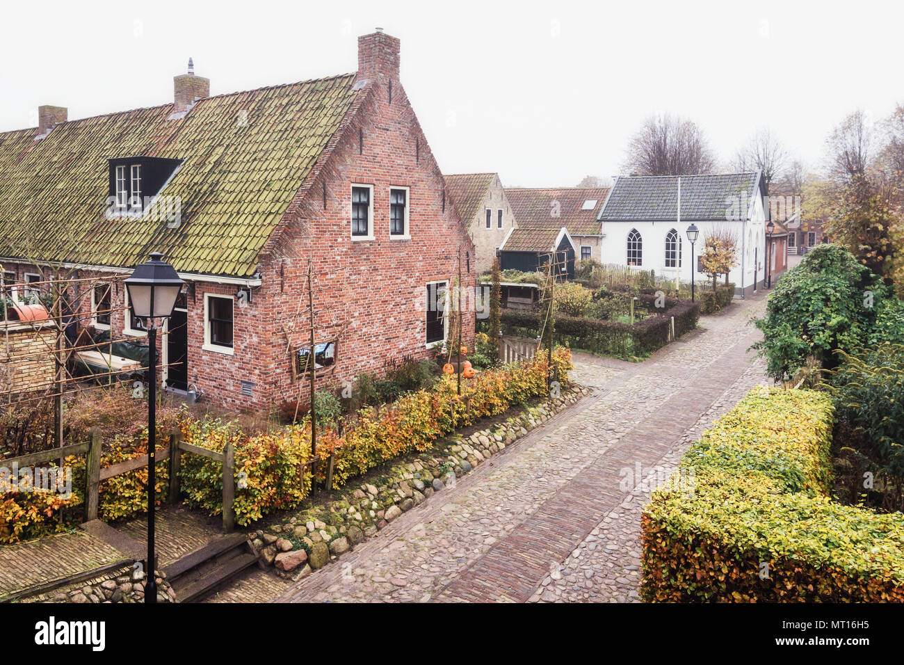 Bourtange, The Netherlands, November 7, 2017: The small houses in ...