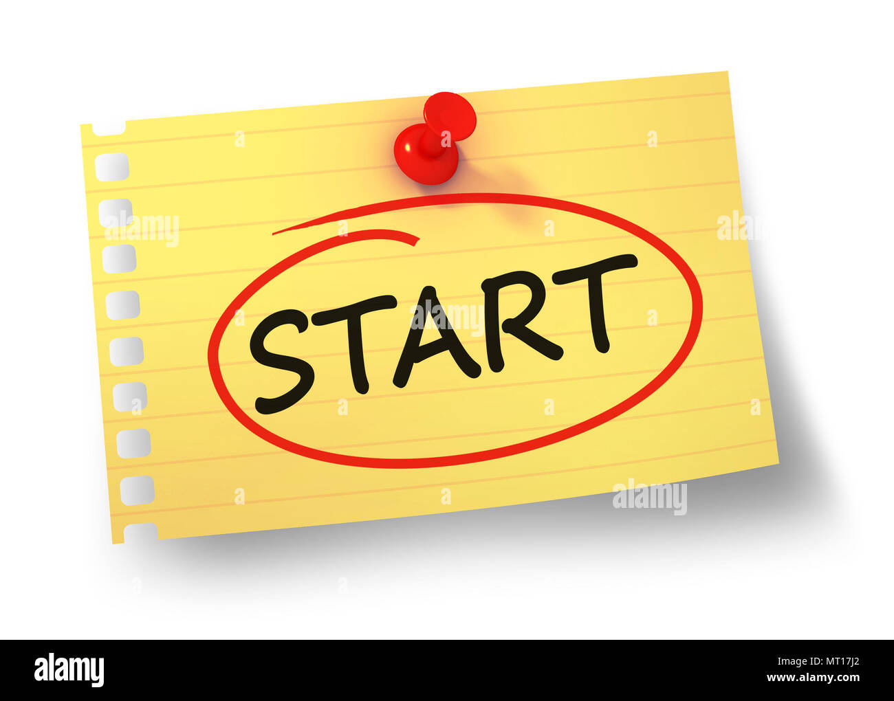 start concept 3d illustration isolated on white background Stock Photo ...