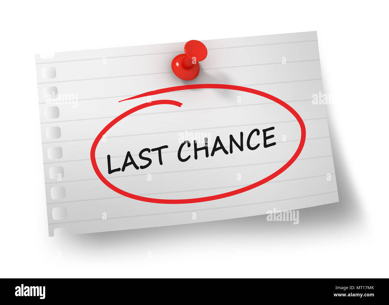 last chance concept 3d illustration isolated on white background Stock ...
