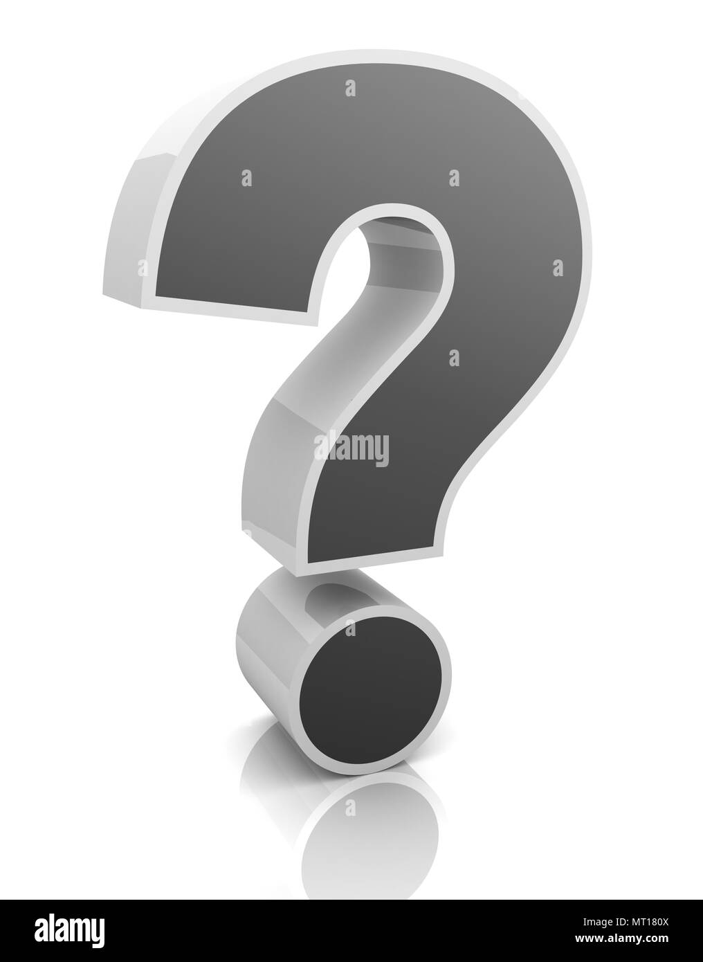 question mark 3d illustration isolated on white background Stock Photo ...