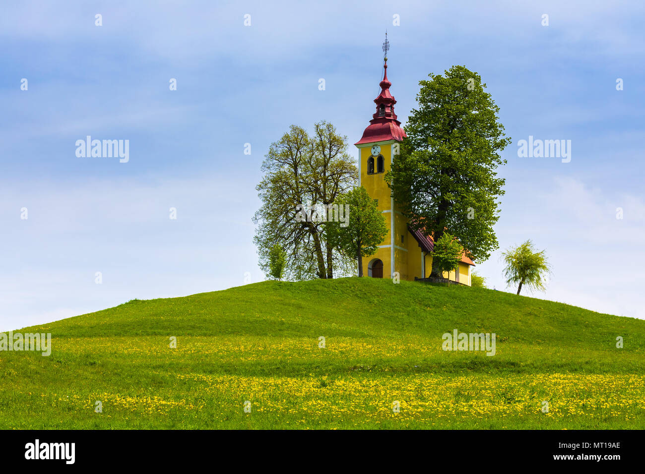 Church of St. Thomas in Gorenji Vrsnik, Idrija, Slovenia Stock Photo ...