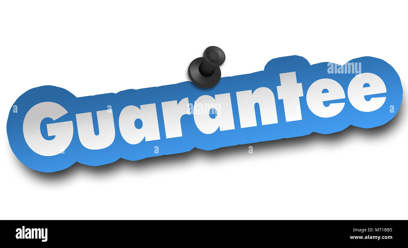 guarantee concept 3d illustration isolated on white background Stock ...