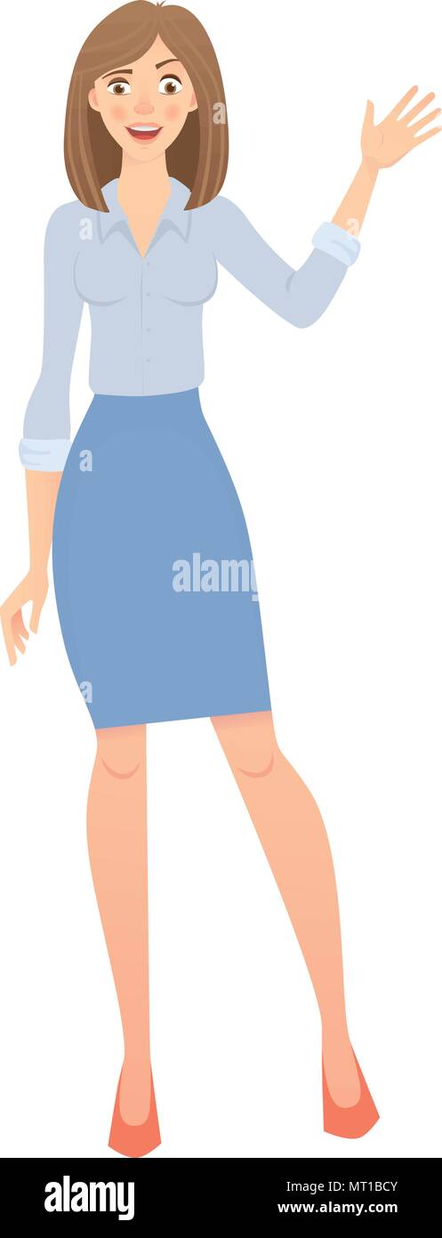 Woman pointing and shock Stock Vector Images - Alamy