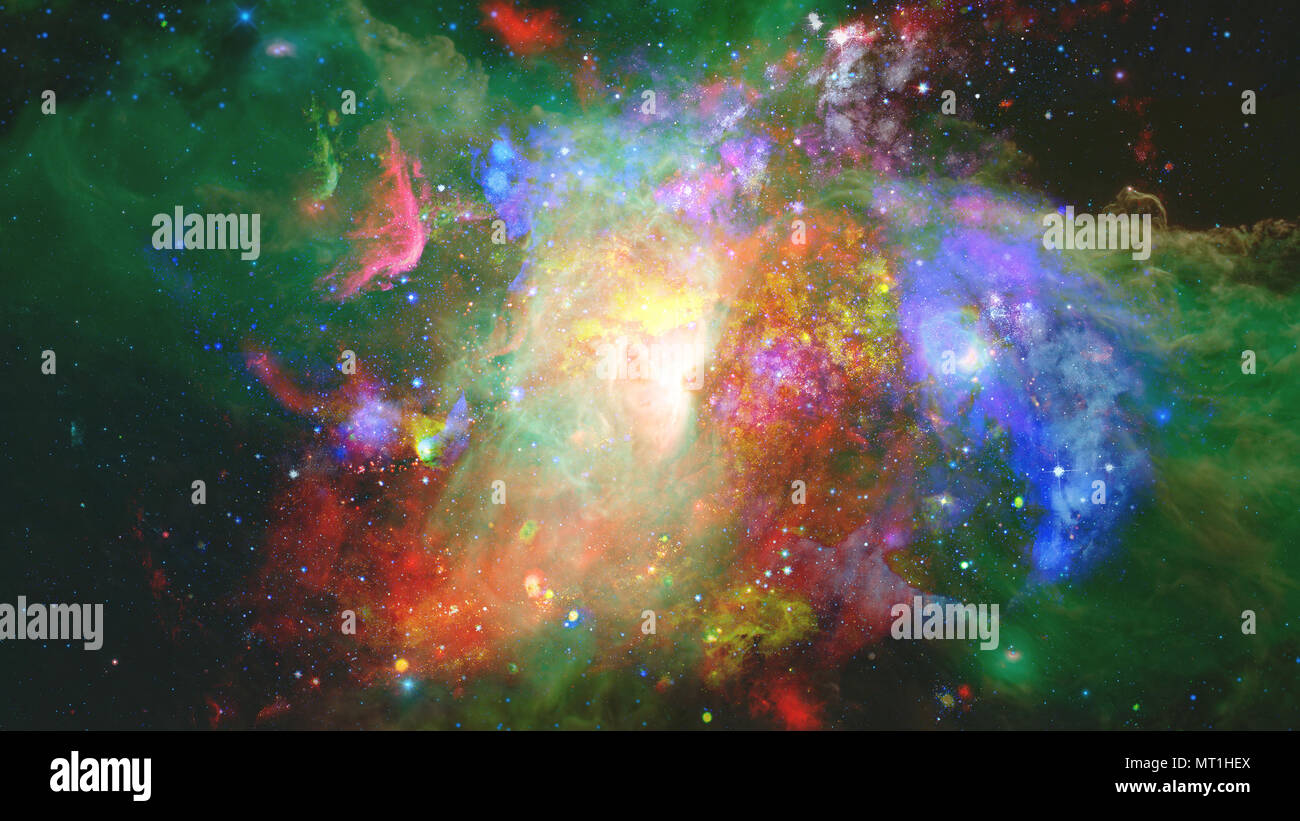 Nebula and galaxy in space. Elements of this image furnished by NASA ...