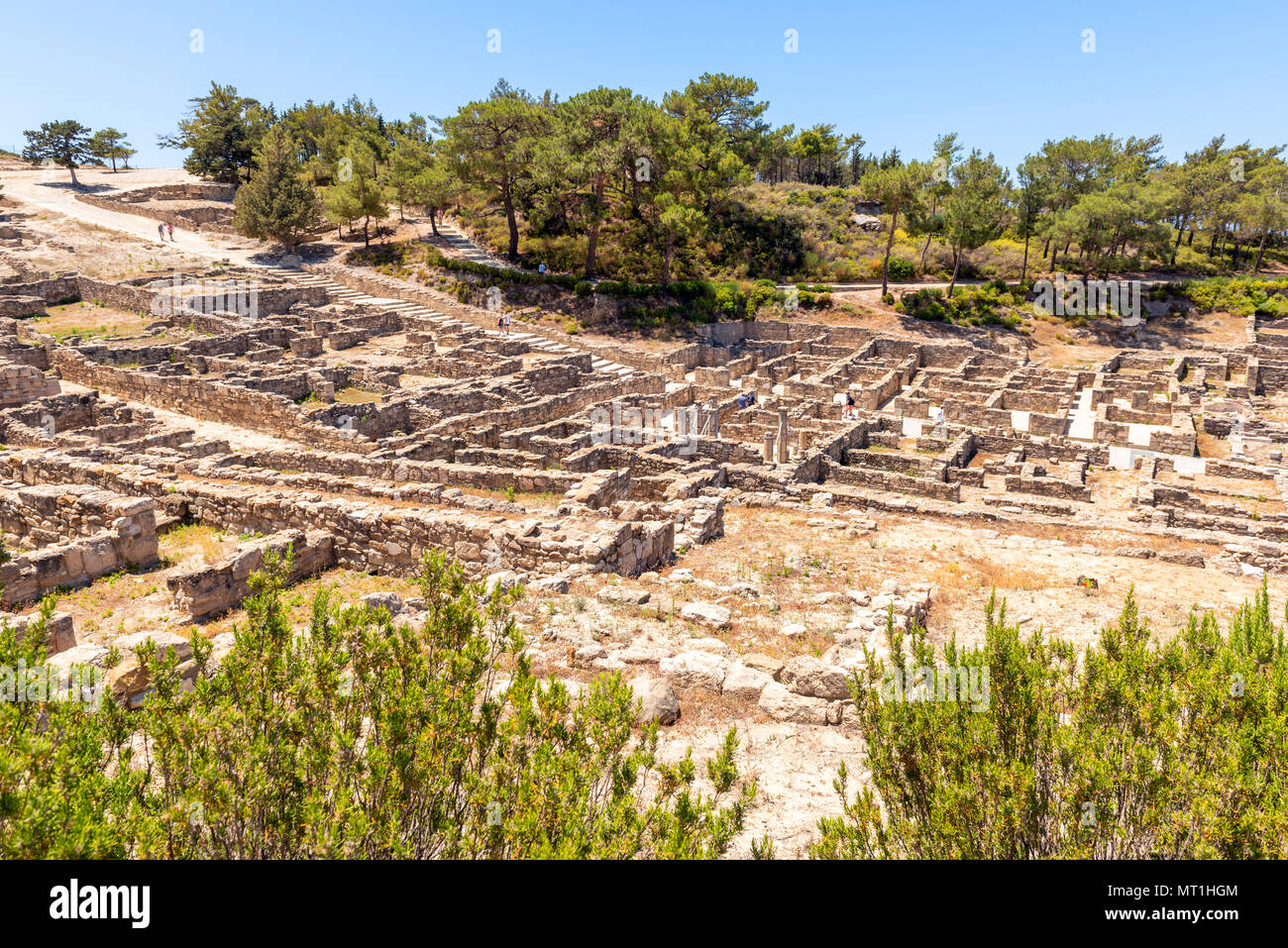 The ancient city of Kamiros located in the northwest of the island of ...