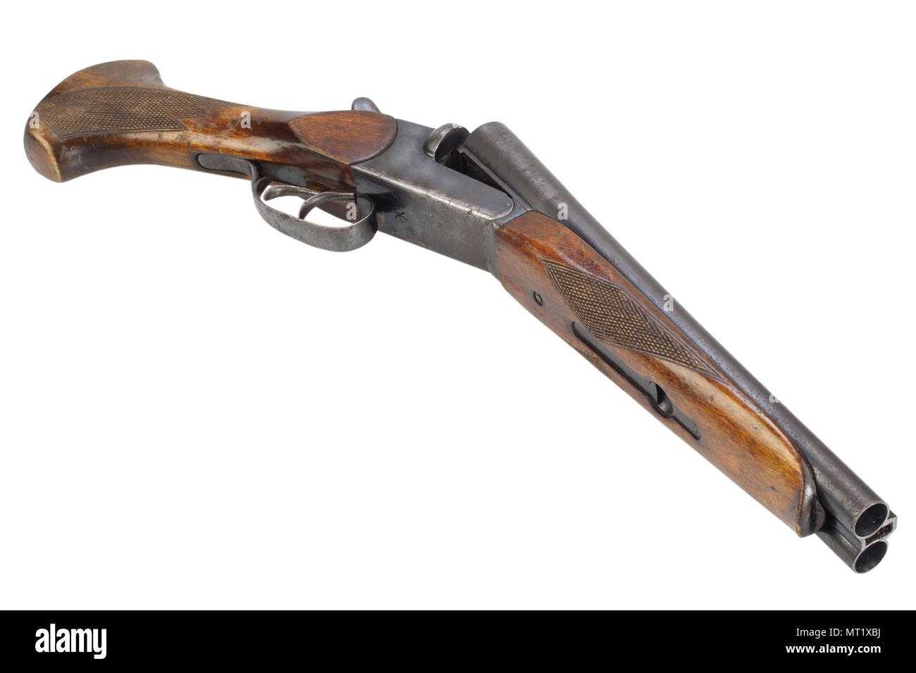 Lupara - a sawn-off shotgun isolated on white Stock Photo - Alamy