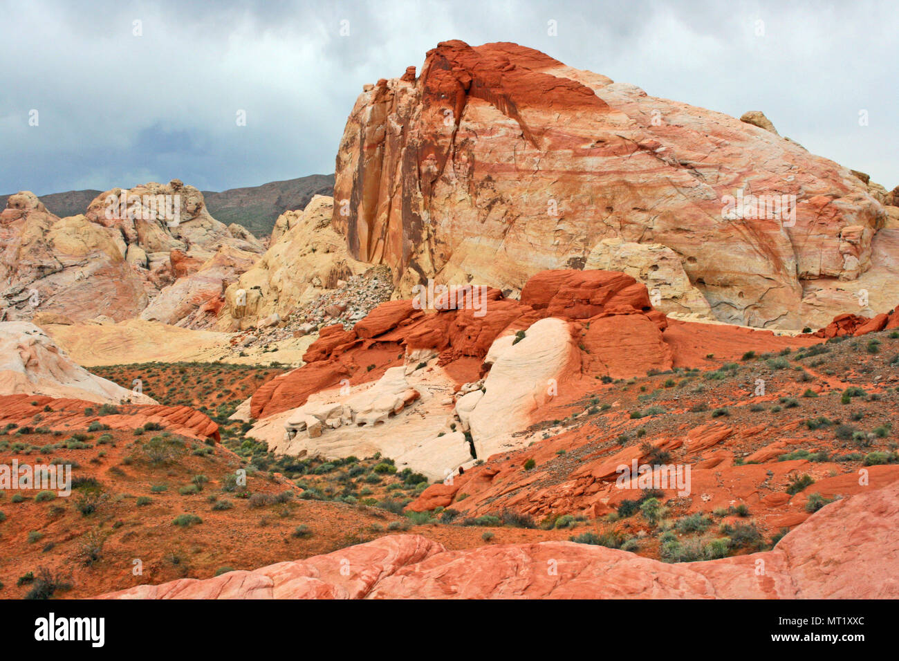 Colorful rock formations, Valley of Fire State Park, Nevada Stock Photo ...