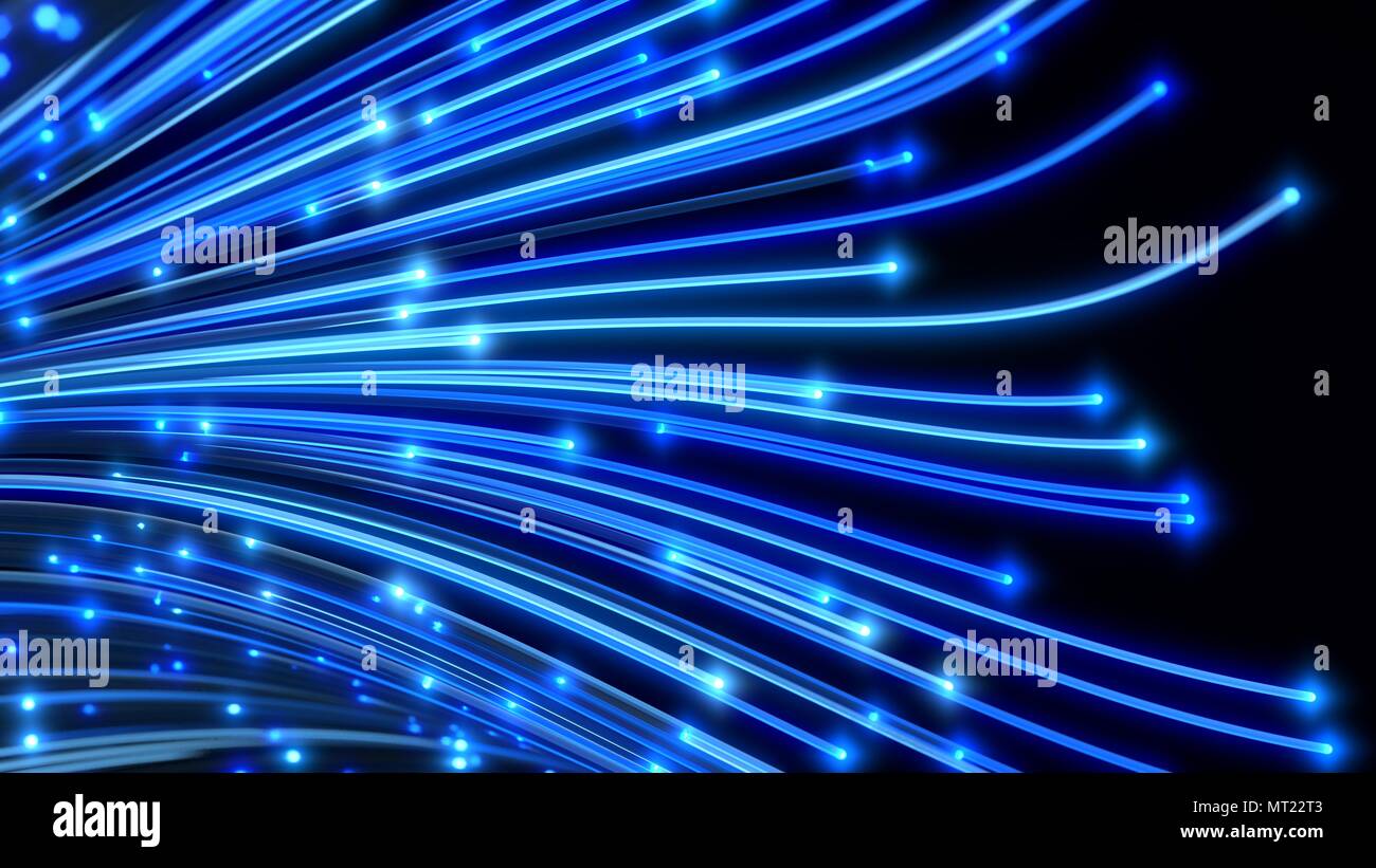 fiber optic cables. 3d illustration Stock Photo - Alamy