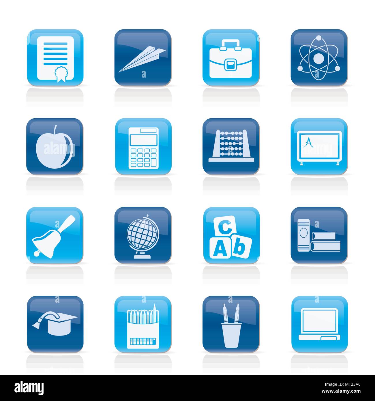 School and education icons - vector icon set Stock Vector Image & Art ...