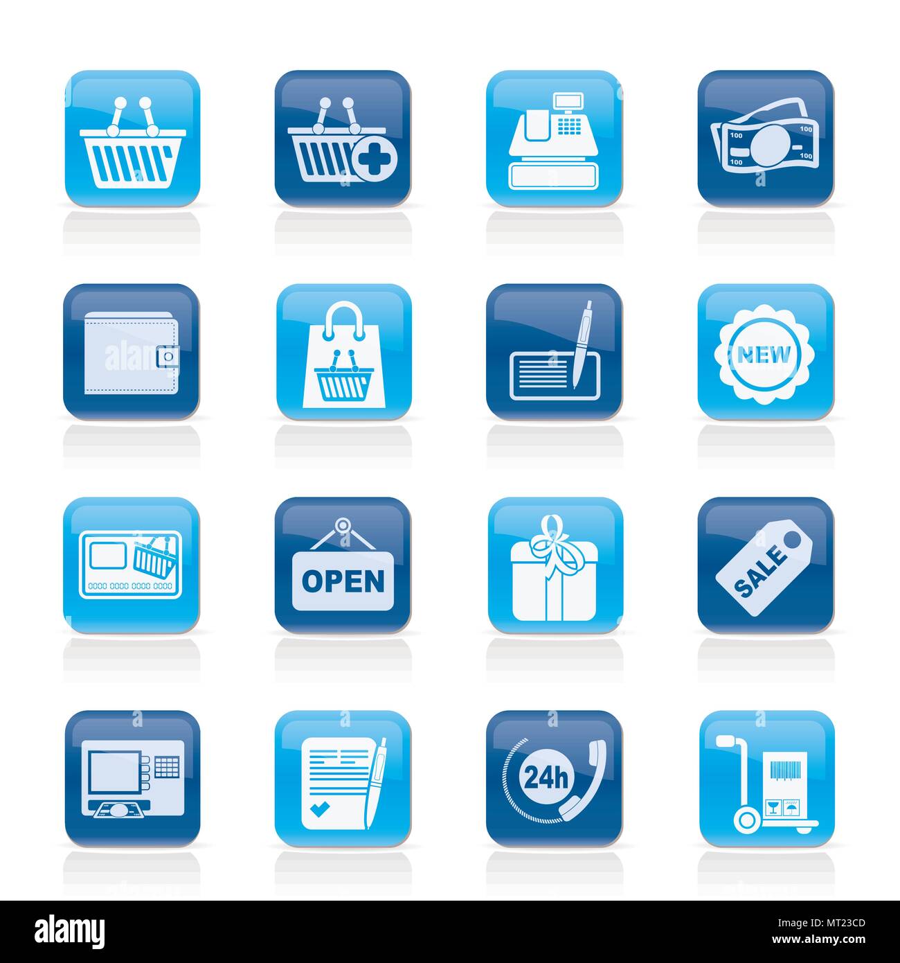 Shopping and retail icons - vector icon set Stock Vector Image & Art ...