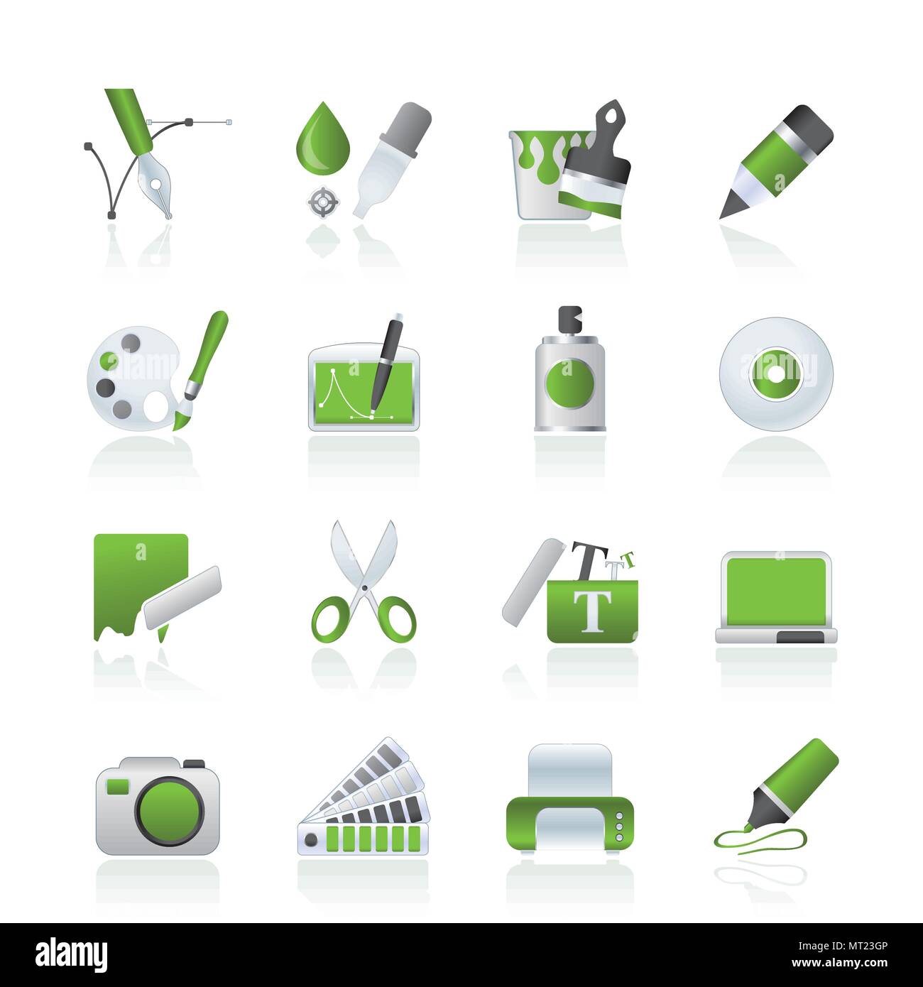 Graphic and web design icons - vector icon set Stock Vector Image & Art ...