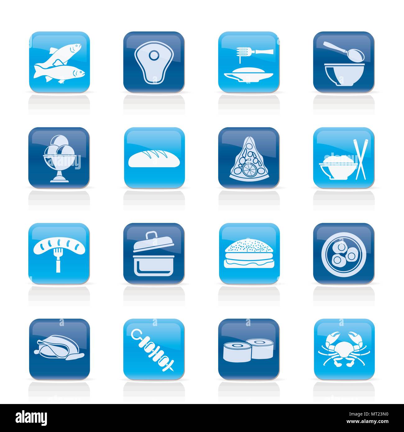 Different kind of food icons - vector icon set Stock Vector Image & Art ...